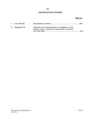 Fillable Online SECURITISATION SCHEMES Fax Email Print - pdfFiller