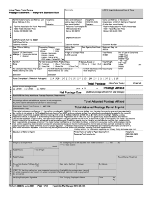 Fillable Online Mail Manager 2010 - PS Form 3602-N Fax Email Print ...
