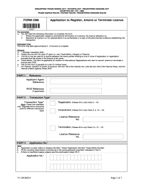 Fillable Online ipos gov FORM CM6 Application to Register, Amend or ...