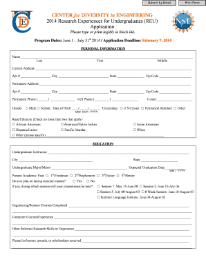 Fillable Online seas virginia Application for Summer 2014 - School of ...
