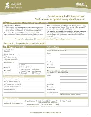 Fillable Online Notification of an Updated Immigration Document ...