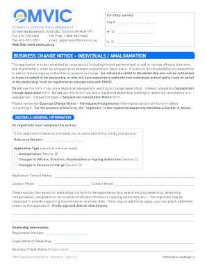 Fillable Online omvic on OMVIC PT Reg Form updated 2014 - omvic on Fax ...