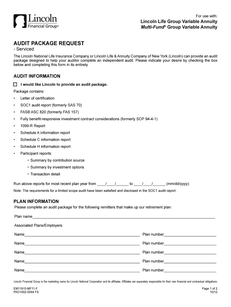 Fillable Online Audit Package Request Form GVA(PDF) Fax Email Print ...