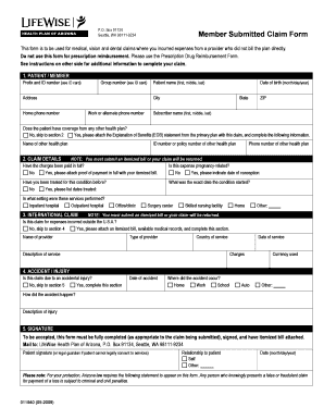 Fillable Online Box 91134 Seattle, WA 98111-9234 Member Submitted Claim ...