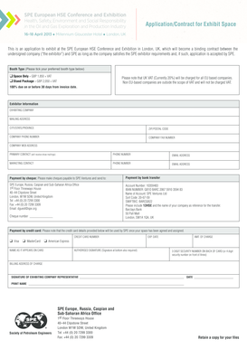 Fillable Online spe Application/Contract for Exhibit Space - Society of Petroleum ... - spe Fax ...
