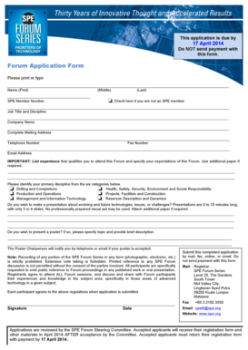 Fillable Online spe 2014 FSAP Application Form (1) - Society of ...