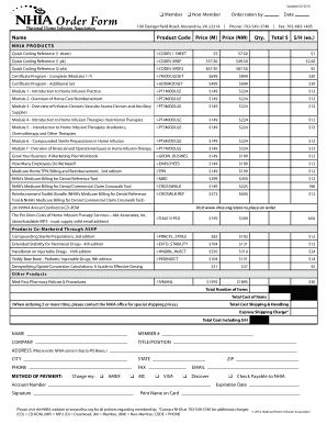 Fillable Online nhia Order Form - NHIA - nhia Fax Email Print - pdfFiller