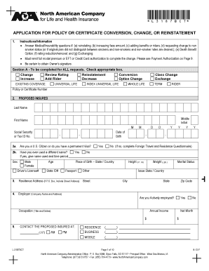 Fillable Online Clear Kit APPLICATION FOR POLICY OR CERTIFICATE ...