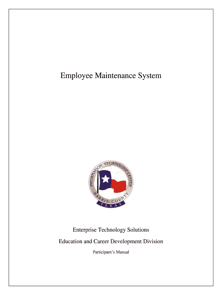 Fillable Online hctx Employee Maintenance System Fax Email Print - pdfFiller