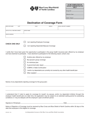 Fillable Online nccumc Declination of Coverage Form - NCCUMC - nccumc ...