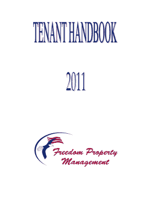 Fillable Online Tenant Handbook PDF - Freedom Property Management Fax ...