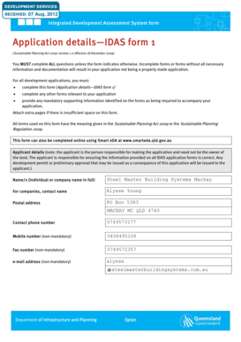 Fillable Online planning mackay qld gov DEVELOPMENT SERVICES RECEIVED ...