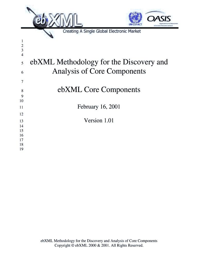 Fillable Online ebxml EbXML Methodology for the Discovery and Analysis of Core ... - ebxml Fax ...