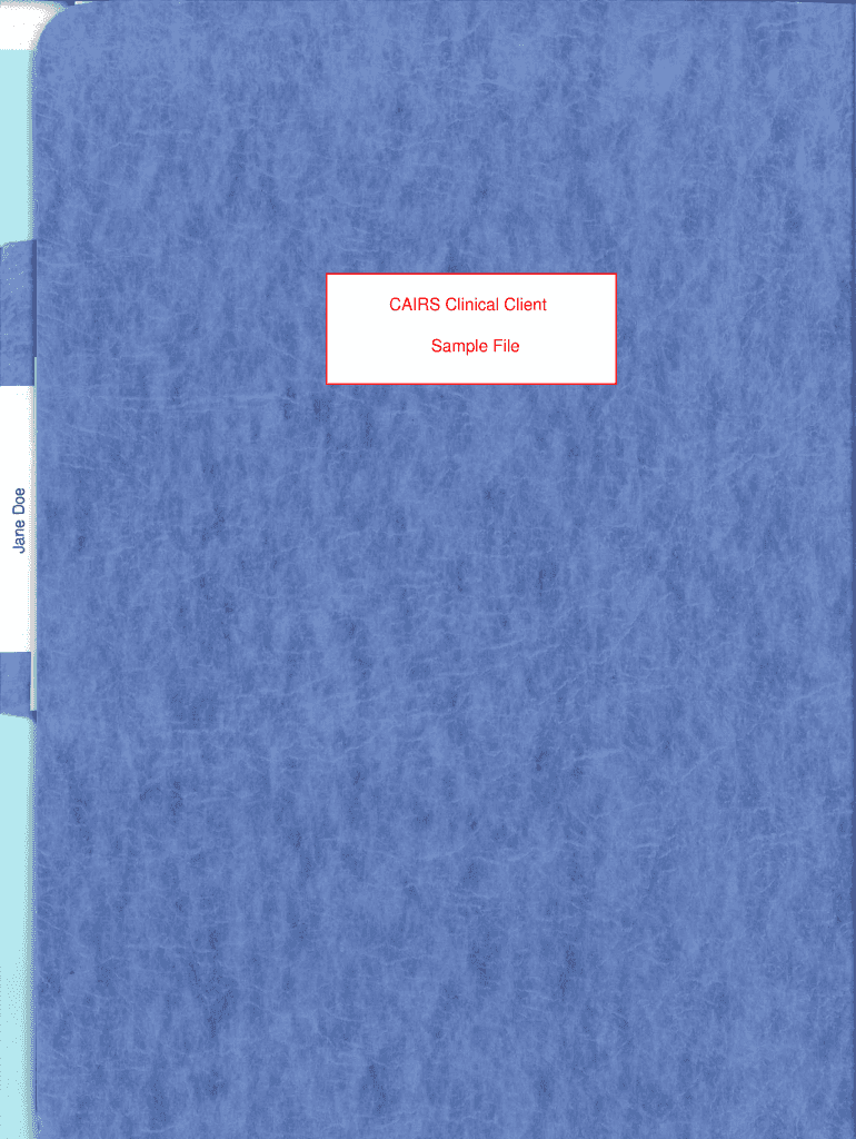 Fillable Online crihb CAIRS Clinical Client - crihb Fax Email Print - pdfFiller