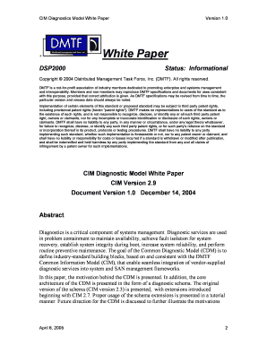 Fillable Online dmtf CIM Diagnostics Model White Paper Fax Email Print ...