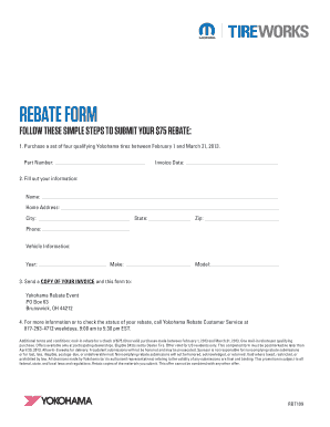 Fillable Online Yokohama Rebate Form - pictures Fax Email Print - pdfFiller