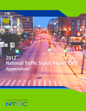 Fillable Online ite 2012 National Traffic Signal Report Card ...