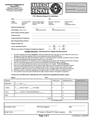 Fillable Online med ucf CRT Individual Allocation Request Form - UCF ...