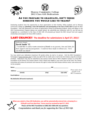 Fillable Online monroecc Student Dedication Form Last Chance.pdf ...