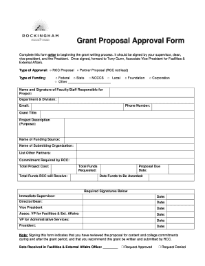 Fillable Online rockinghamcc Grant Proposal Approval Form - Rockingham ...