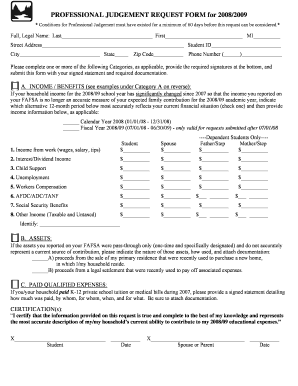 Fillable Online roguecc PROFESSIONAL JUDGEMENT REQUEST FORM for ...