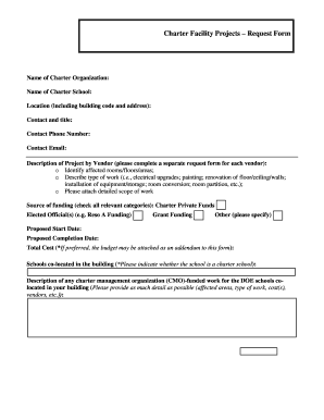 Fillable Online Charter Facility Projects Request Form Fax Email Print ...