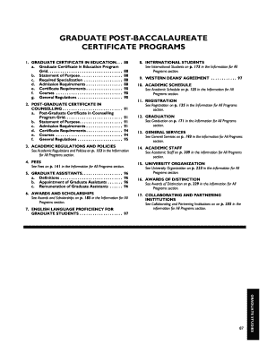 Fillable Online uleth GRADUATE POST-BACCALAUREATE Fax Email Print - pdfFiller
