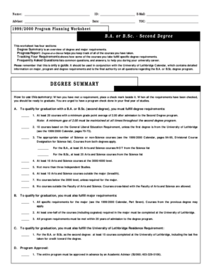 Fillable Online uleth A&S.Second Degree - uleth Fax Email Print - pdfFiller