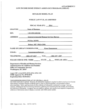 Fillable Online liheap ncat DETAILED MODEL PLAN - liheap ncat Fax Email Print - pdfFiller