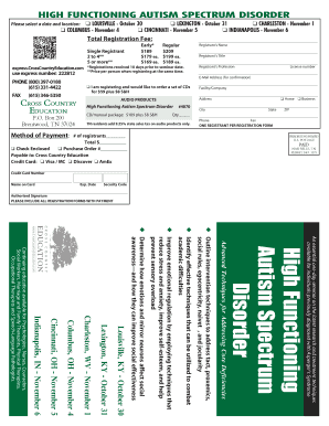 Fillable Online High Functioning Autism Spectrum disorder Fax Email Print - pdfFiller