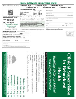 Fillable Online CLINICAL SUPERVISION IN BEHAVIORAL HEALTH Fax Email Print - pdfFiller
