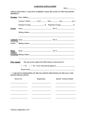 Fillable Online oldlyme-ct Zba variance app 10 - Town of Old Lyme Fax ...