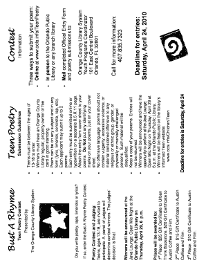 Fillable Online ocls Download Official Bust-a-Rhyme Teen Poetry Contest ...