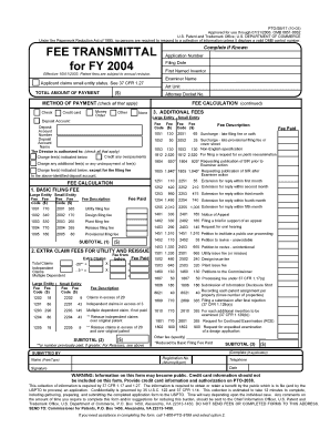 Fillable Online Fee Transmittal Not Fillablepdf Fax Email Print - pdfFiller