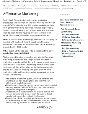 Fillable Online Affirmative Marketing Plan & Resources - Hurricane Ike ...