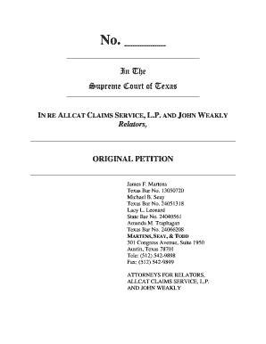 Fillable Online IN RE ALLCAT CLAIMS SERVICE, L Fax Email Print - pdfFiller