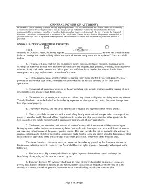 Fillable Online PREAMBLE This is a military Power of Attorney prepared ...