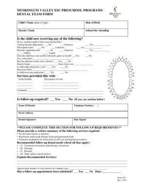 Dental Form Fill Up - Fill Online, Printable, Fillable, Blank | pdfFiller