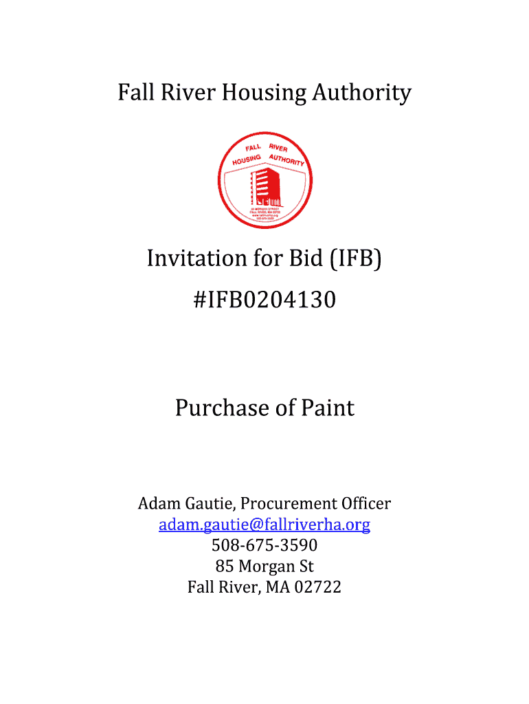 Fillable Online fallriverha Fall River Housing Authority Invitation for ...