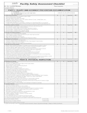 Facility Safety Checklist - Fill and Sign Printable Template Online