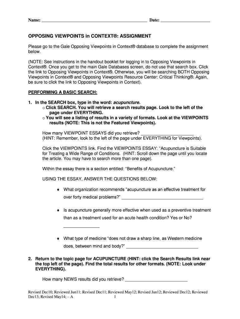 Fillable Online library sullivan Please go to the Gale Opposing ...