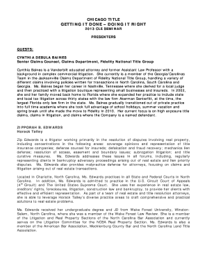 Fillable Online cynthia chicago title form Fax Email Print - pdfFiller