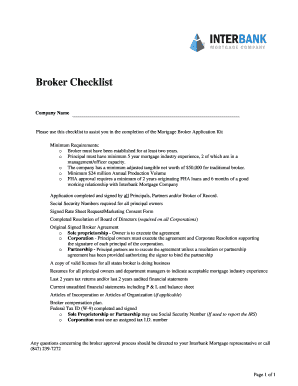 Fillable Online Please use this checklist to assist you in the ...