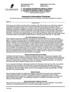 Fillable Online ? The Guardian Life Insurance Company of America ...