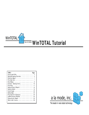 Fillable Online WinTOTAL Tutorial - Support Fax Email Print - pdfFiller