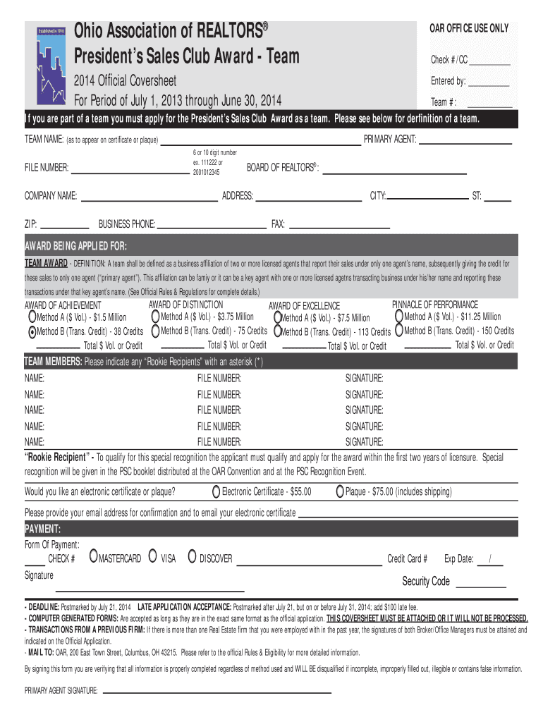 Fillable Online OAR OFFICE USE ONLY Fax Email Print - pdfFiller