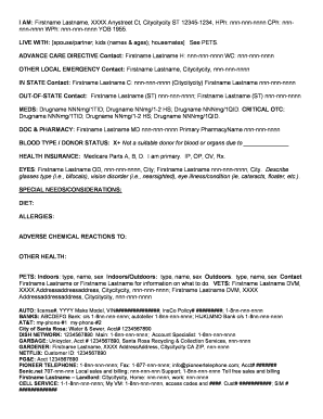 Fillable Online anapsid one-page-emergency-info-form.doc - anapsid Fax ...