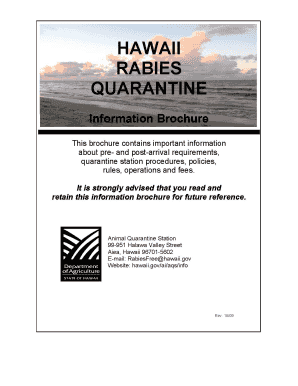 Fillable Online RABIES QUARANTINE INFORMATION BROCHURE Fax Email Print ...