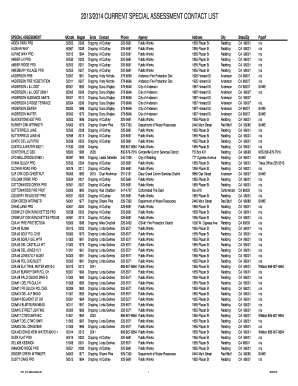 Fillable Online 2013 Current Year Special Assessments Fax Email Print ...