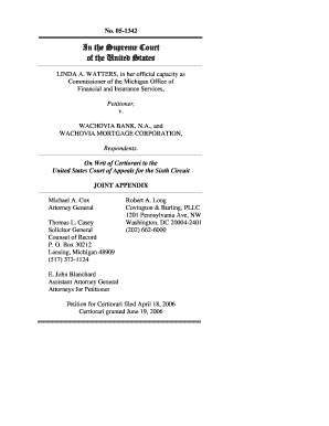 Fillable Online csbs Michigan - Joint Appendix Fax Email Print - pdfFiller